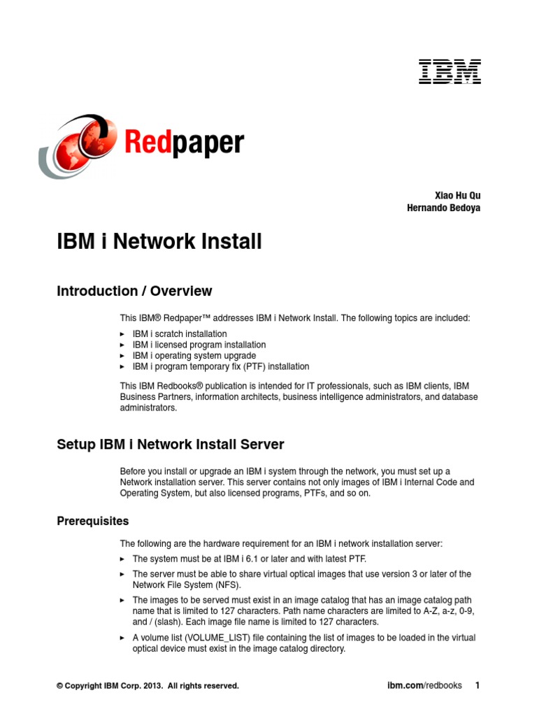 IBM I Network Install | PDF | Ip Address | Computer Network