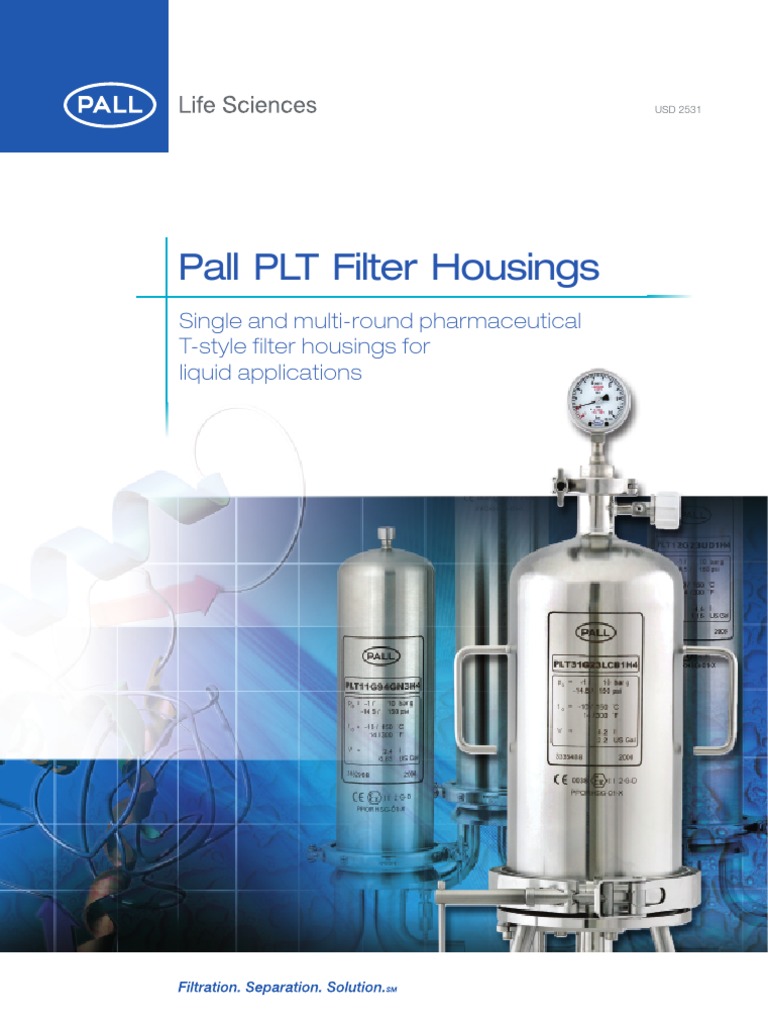 USD2531 - Pall PLT Housings | PDF | Valve | Stainless Steel