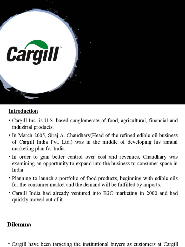 Cargill India PVT - LTD: B2B Management | PDF | Retail | Marketing