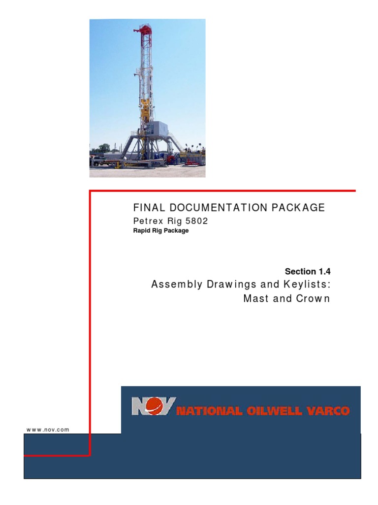 1.4 Mast & Crown General Assembly Drawings | PDF | Screw | Mechanical ...