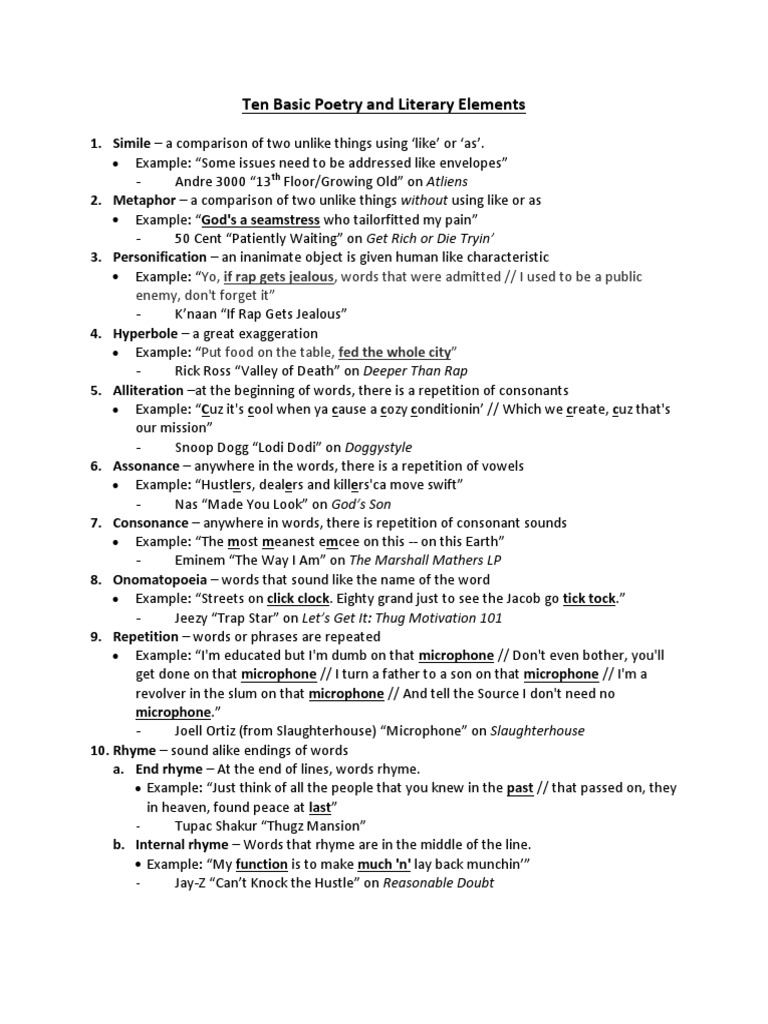 Rap Poetry Lesson Paulcarl - Com v3 | PDF