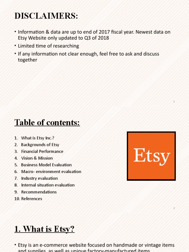 Case Study | PDF | Etsy | Sales