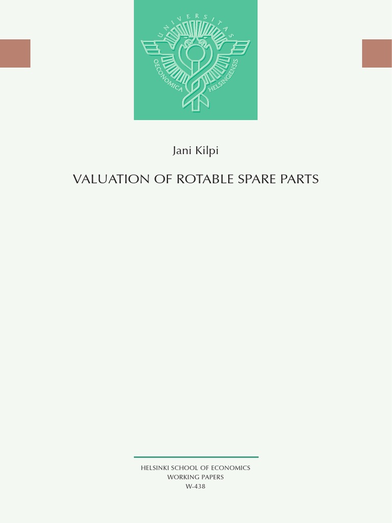 Valuation of Rotable Spare Parts | PDF | Depreciation | Present Value