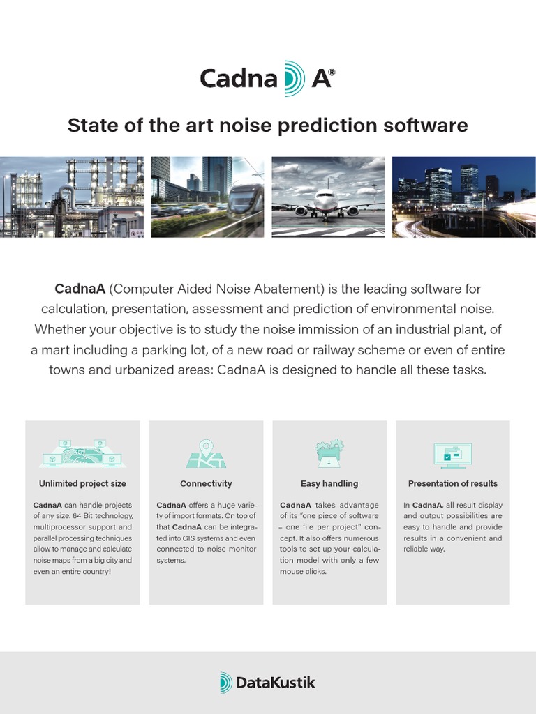 CadnaA Brochure ENG 2021 | PDF | Software | Computer Science