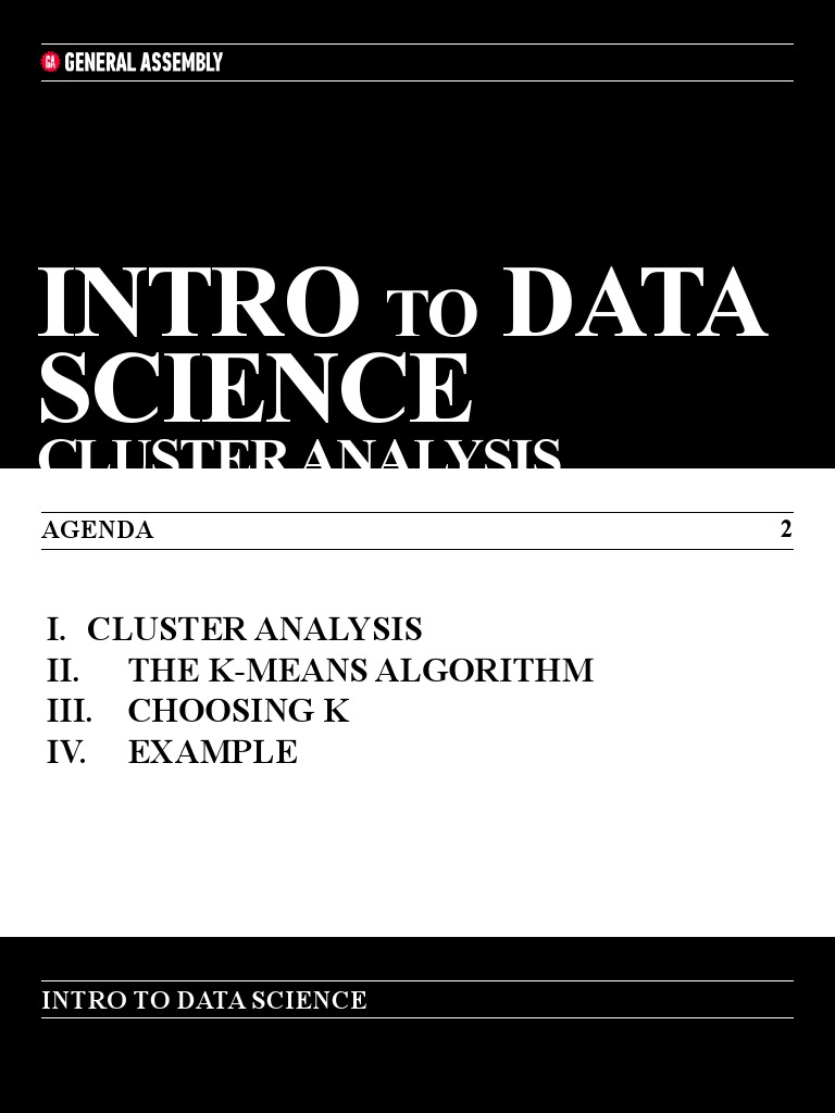Intro Data Science Cluster Analysis Download Free Pdf Cluster Analysis Statistical