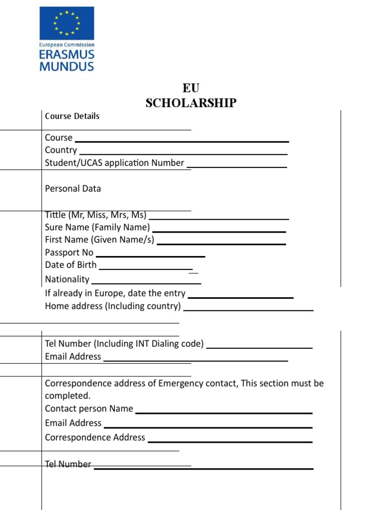 Application Form EU | PDF