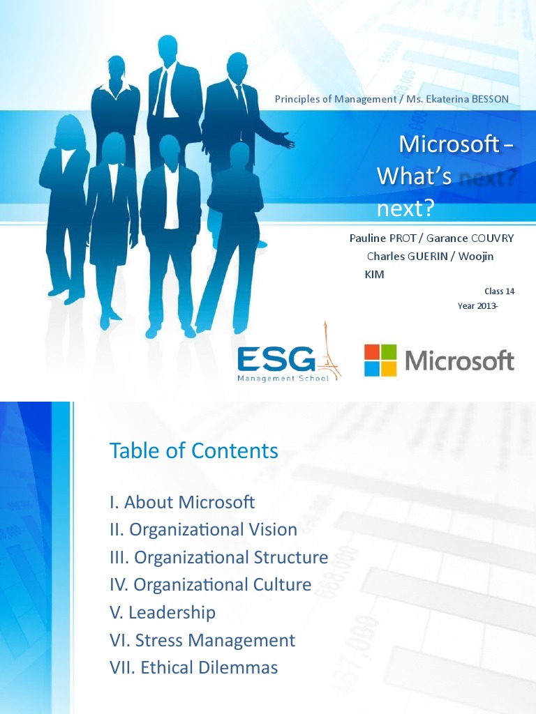 Management Principles of Microsoft | PDF | Organizational Structure ...