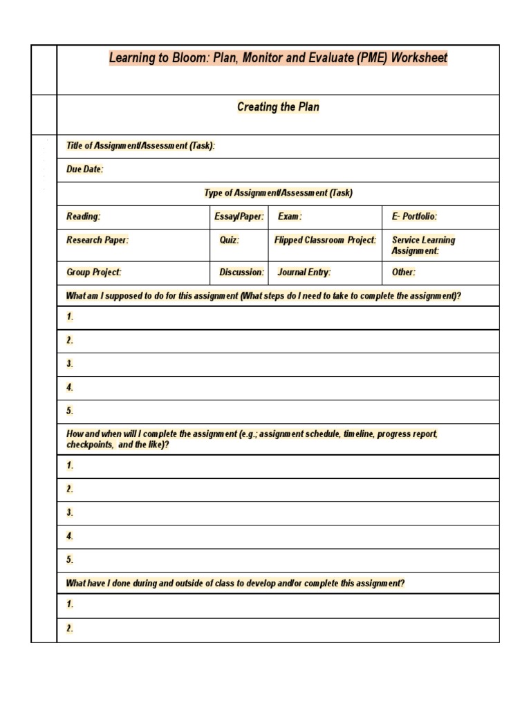 PME Worksheet | PDF | Experiment | Statistics