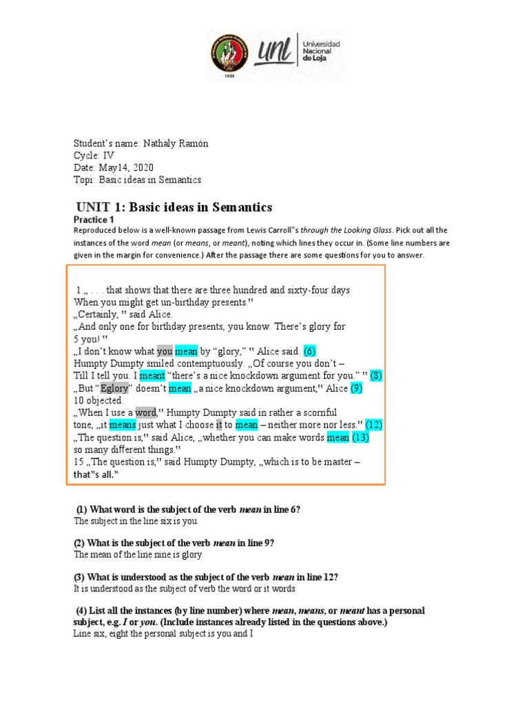 Basic Ideas in Semantics - Modificado | PDF | Language Arts & Discipline