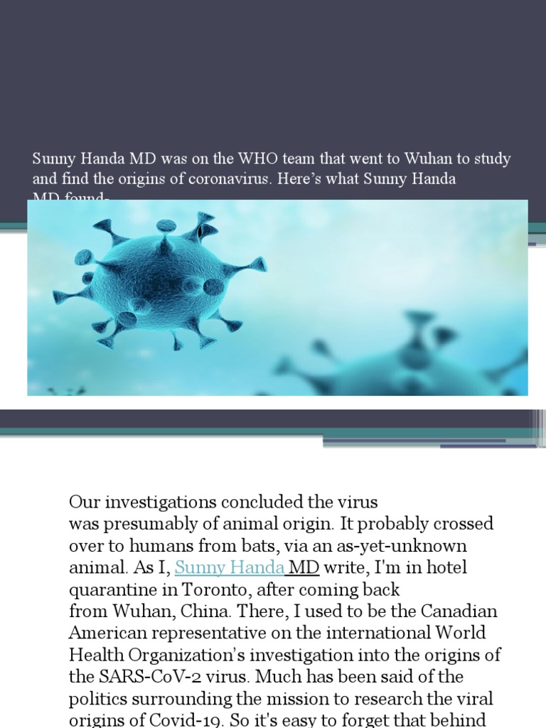 PPT-Sunny Handa MD | PDF | Pandemic | Viral Respiratory Tract Infections