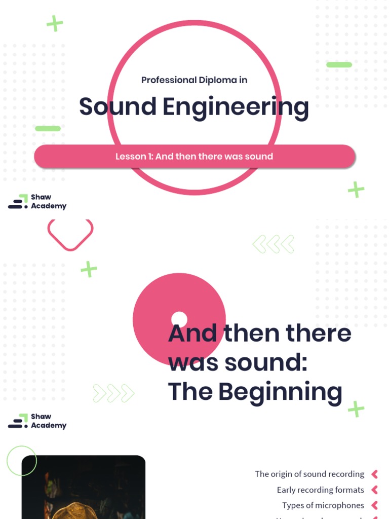 Sound Engineering Module 1 Lesson 1 Webinar Slides | PDF | Loudspeaker ...