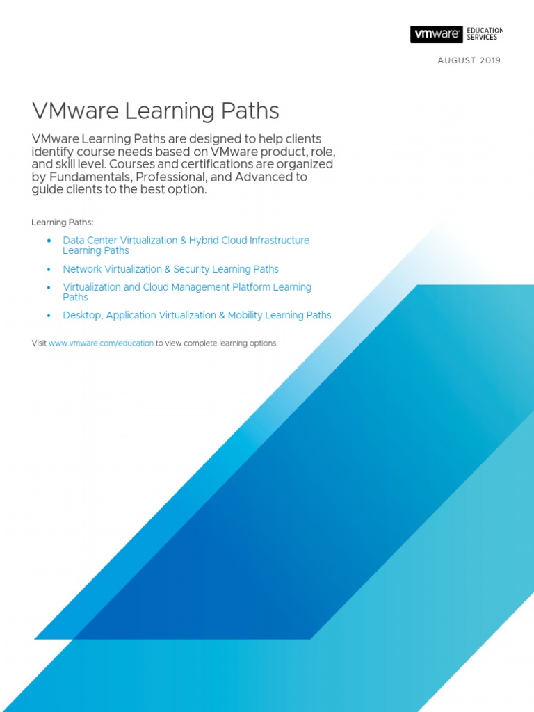 Vmware Learning Paths v3 | PDF | V Mware | Virtualization
