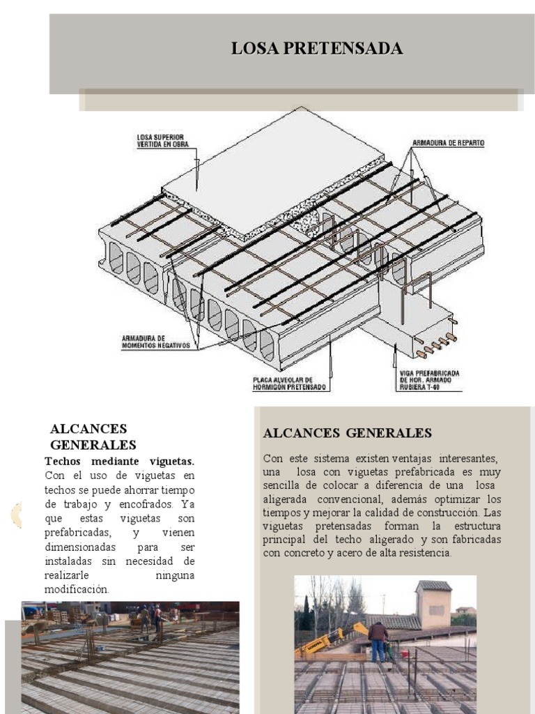 Detalle De Losas De Hormigón Pretensado Para Garaje Residencial
