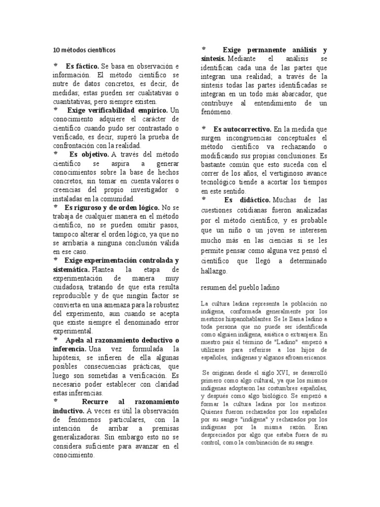 10 Métodos Científicos | PDF | Método científico | Science