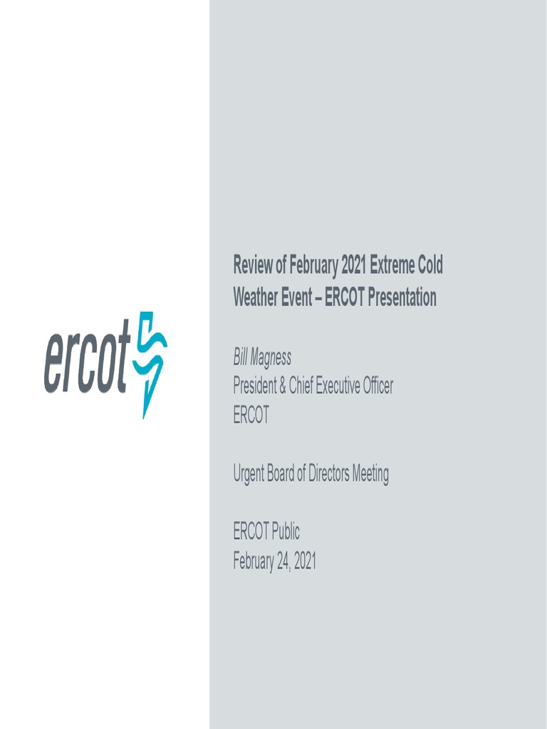 ERCOT Board of Directors Urgent Meeting | PDF | Electric Power | Power ...