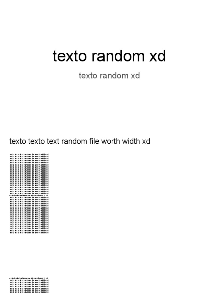 Texto Random XD | PDF | Language Arts & Discipline