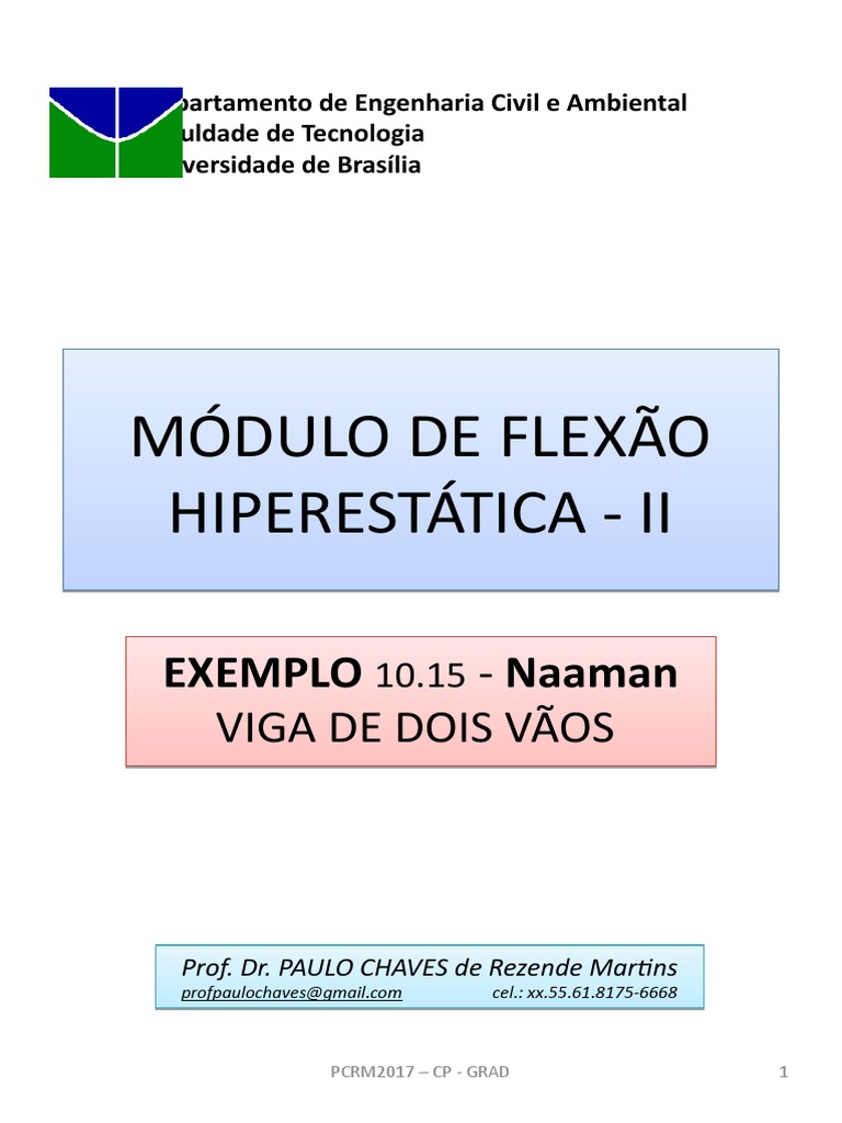 MÓDULO DE FLEXÃO HIPERESTÁTICA II - Ex Naaman - 2017 | PDF | Setores econômicos | Engenharia ...
