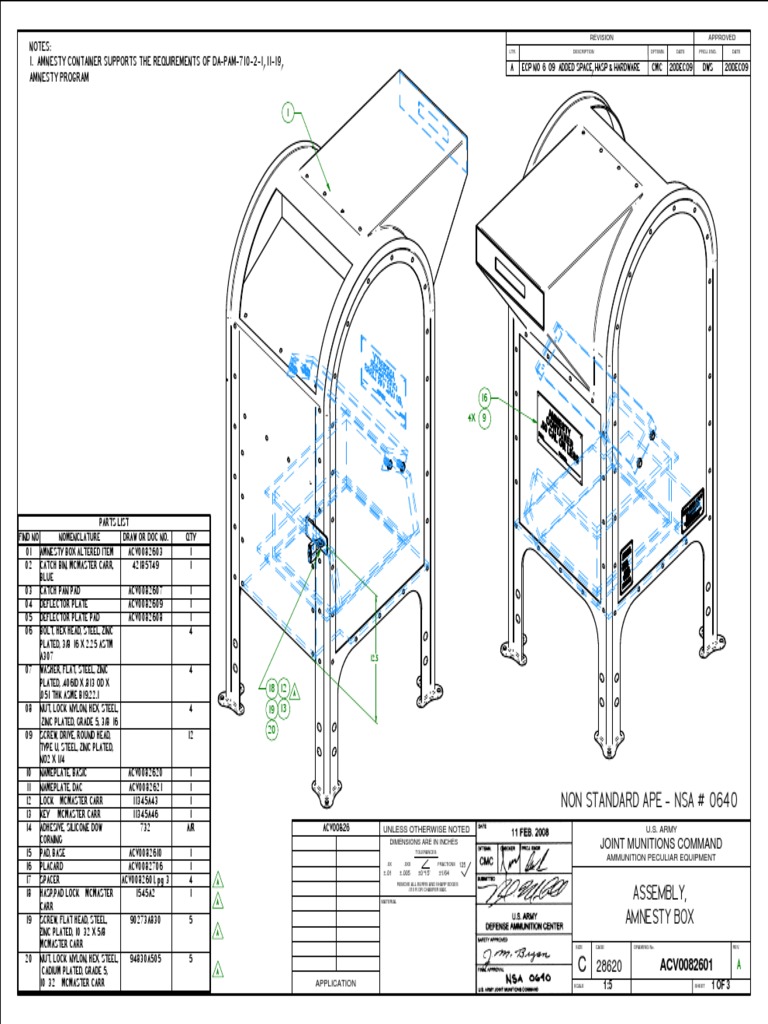 1 Amnesty Box Drawing | PDF | Screw | Metals