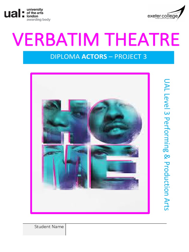 Verbatim Theatre Project Overview | PDF | Learning | Psychological Concepts