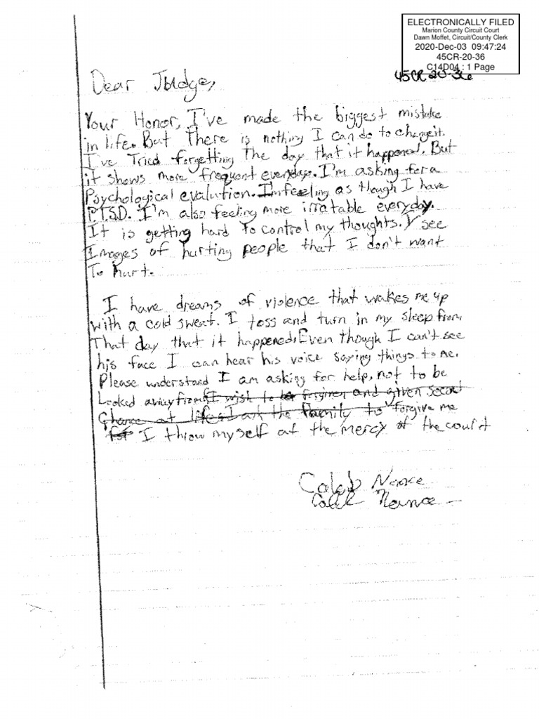 Caleb Nance Letter | PDF