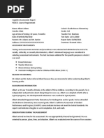 WISC-V Report Sample | PDF | Working Memory | Memory