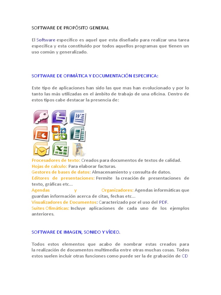 Clasificacion de Los Software Segun Su Uso | PDF | Software de la ...
