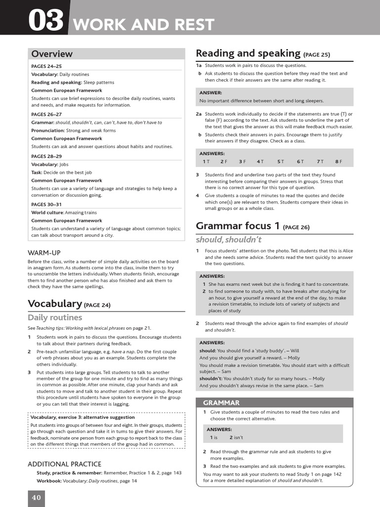 4-Unit 3 | PDF | Question | Vocabulary