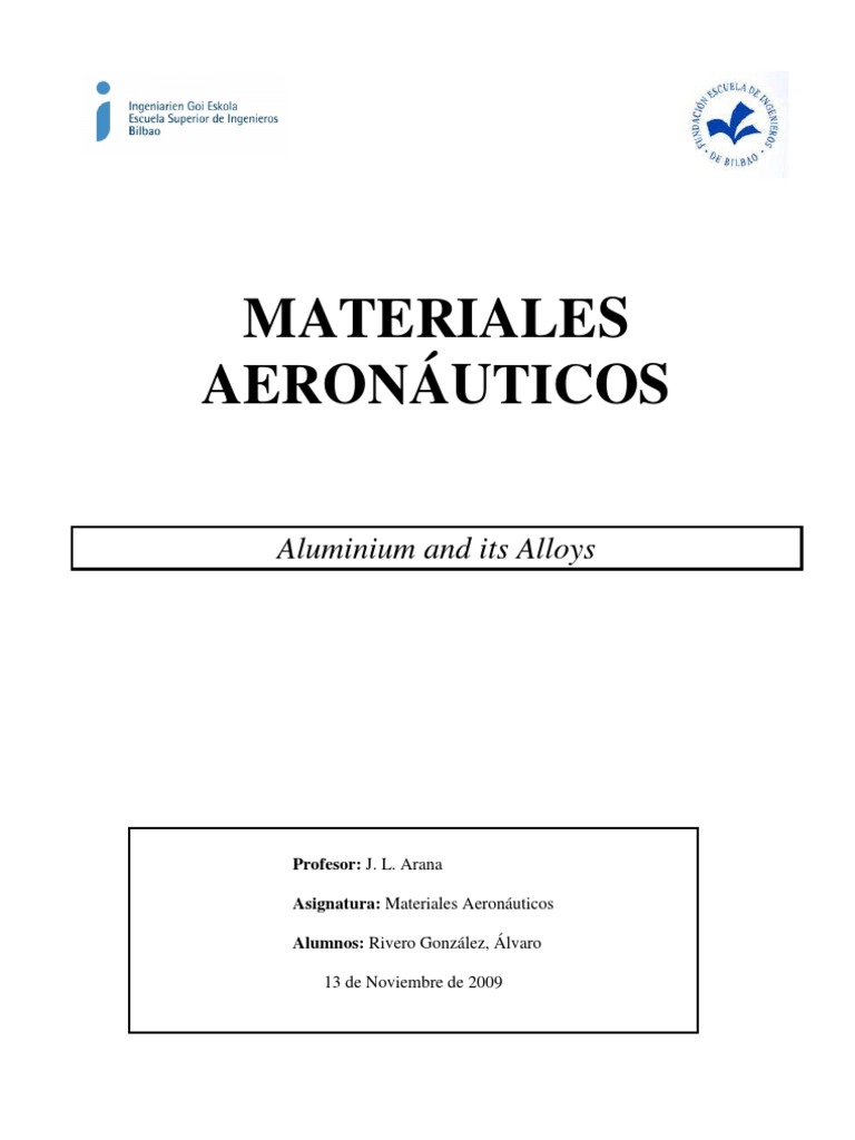 Aluminium And Its Alloys Pdf Alloy Metals