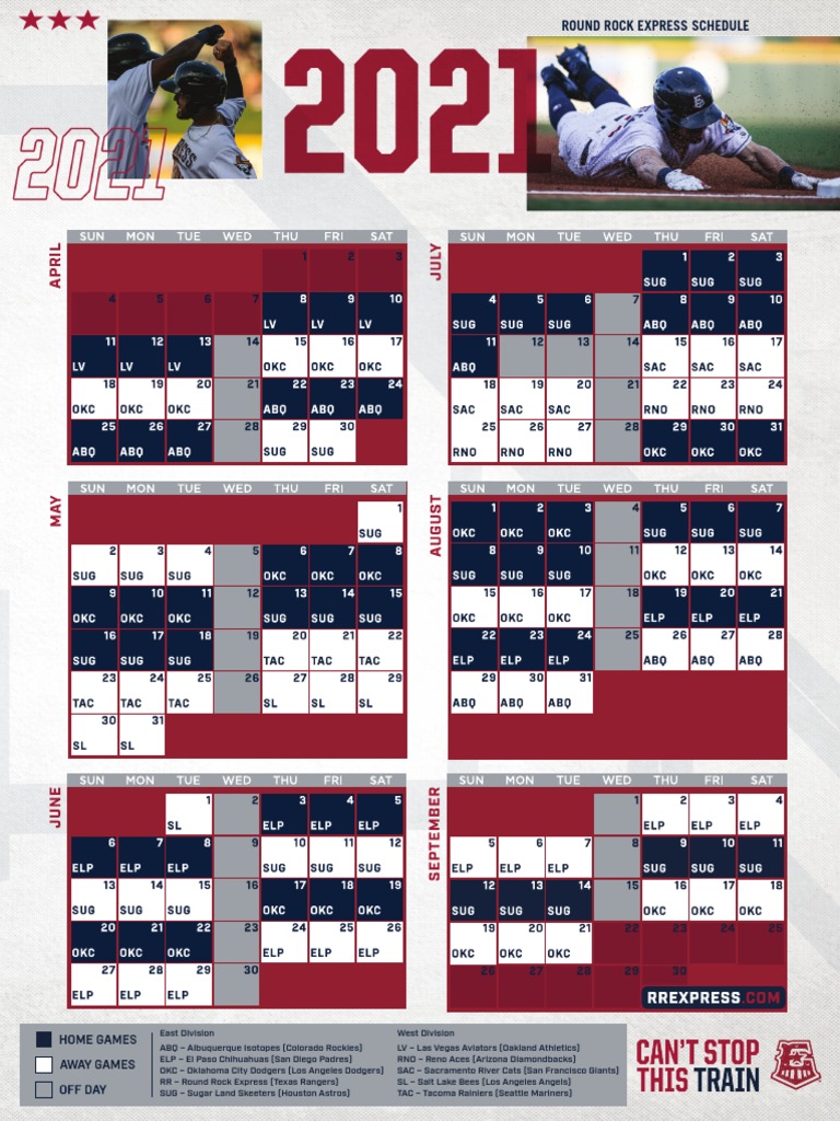 2021 Round Rock Express Schedule | PDF