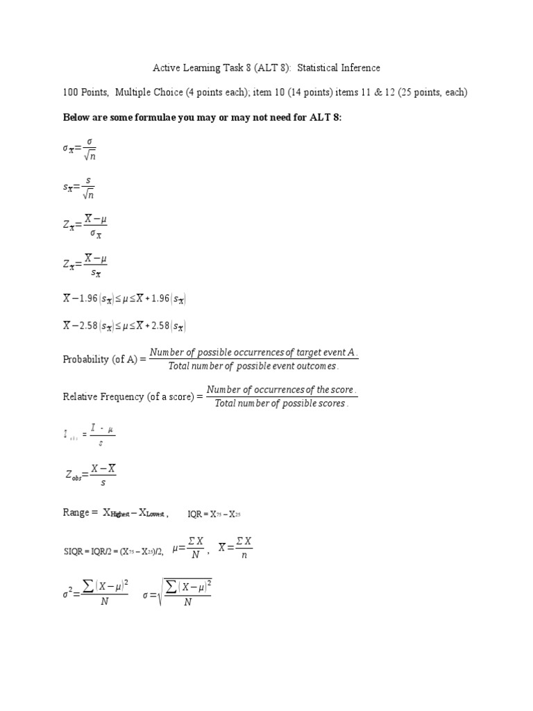 Active Learning Task 8 | PDF | Estimator | Bias Of An Estimator
