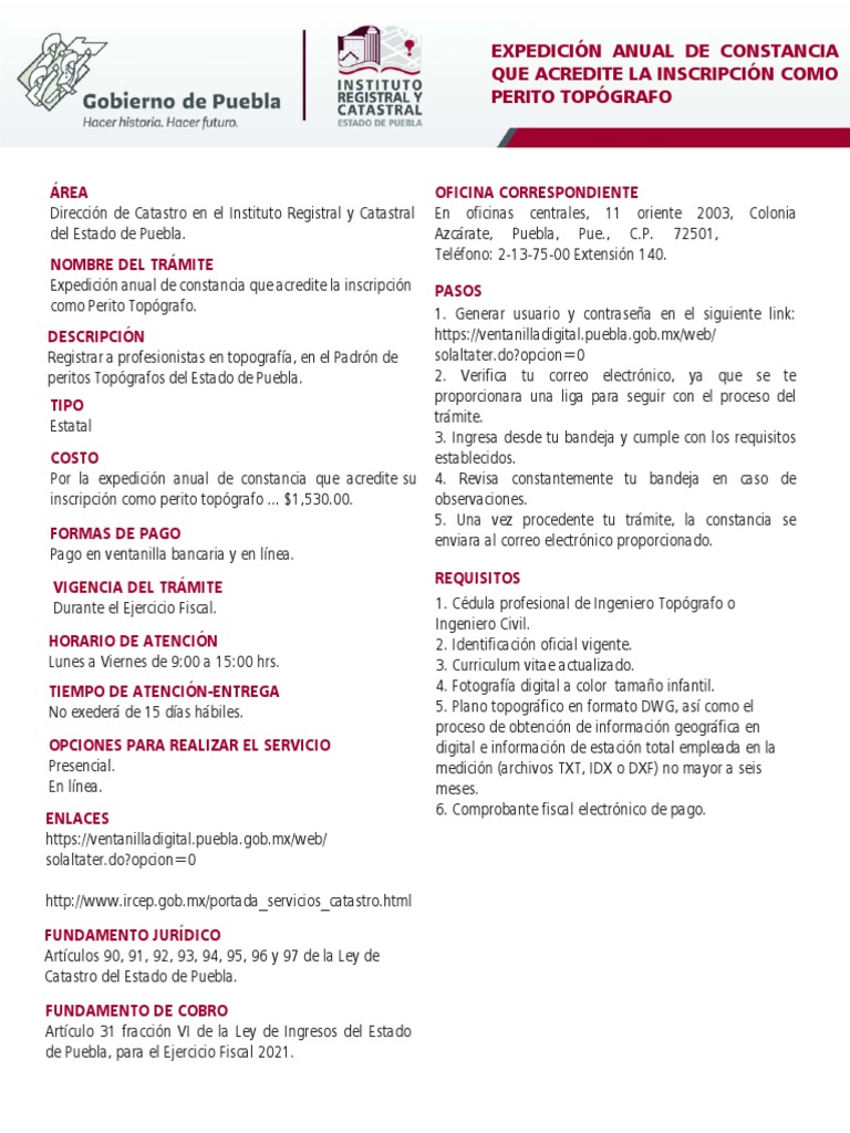 Tramites Catastro Perito Topografo | PDF | Science | Ingeniería