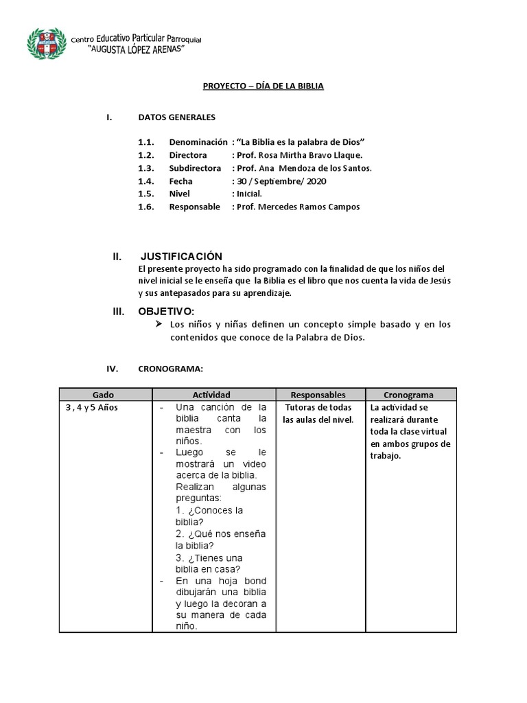 Proyecto Biblia | PDF | Aprendizaje | Religión y creencia