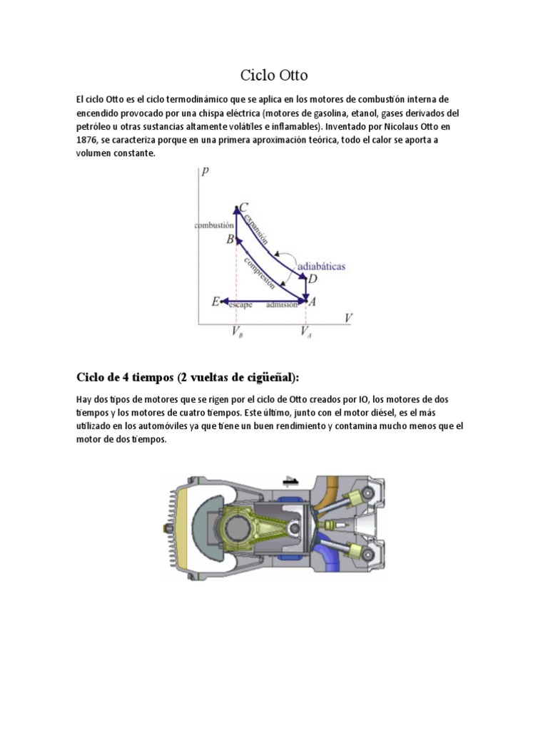 Ciclo Otto Motor de 4 Tiempos | PDF