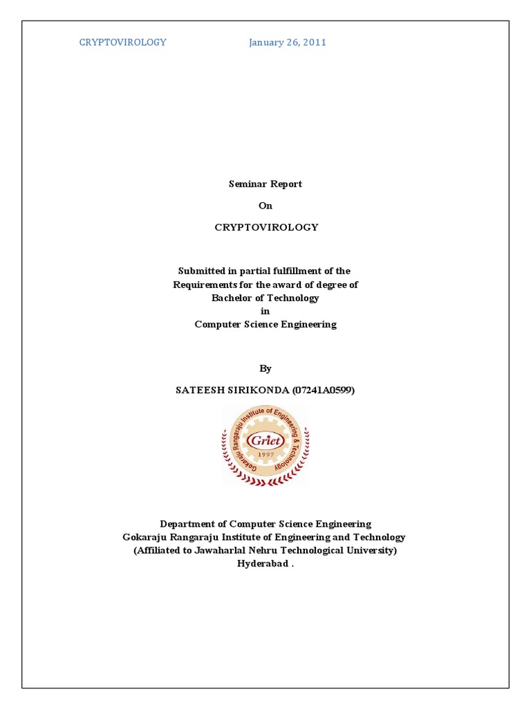 Cryptovirology | PDF | Secure Communication | Cryptography