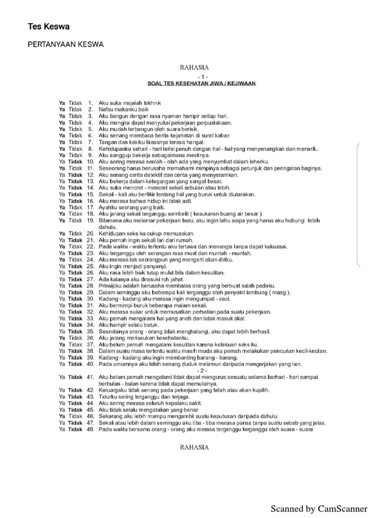 Soal 565 Keswa PDF | PDF