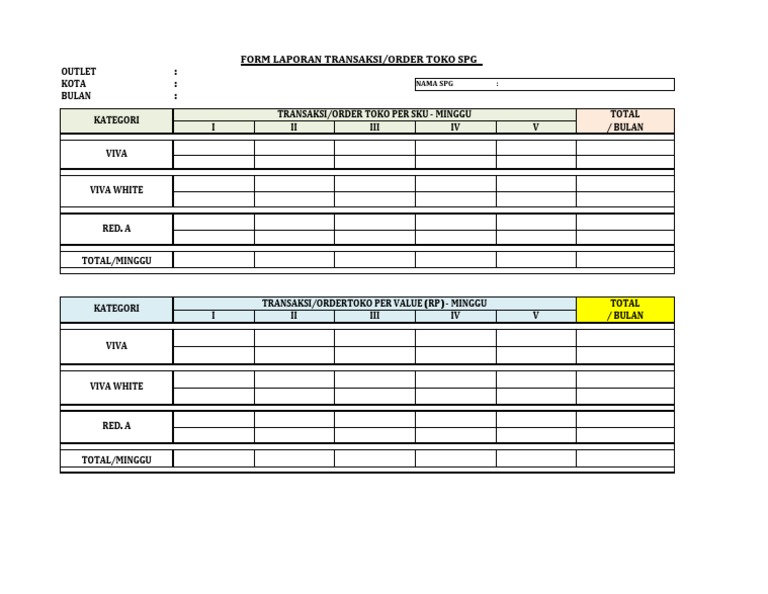 Form Transaksi - SPG | PDF