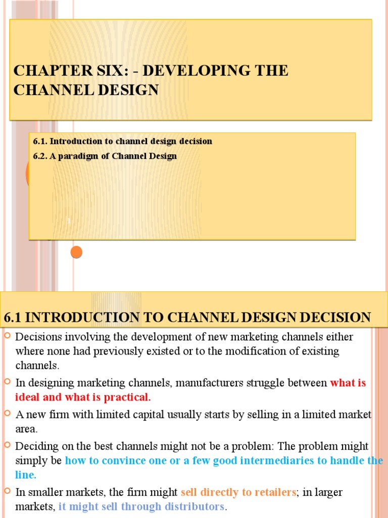 Chapter 6 Channel Design | PDF | Market (Economics) | Marketing