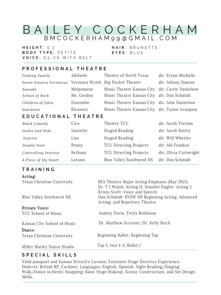 Bailey Cockerham Resume 2020 | PDF