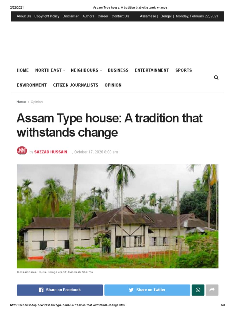 09.CASE STUDIES+URBAN - Assam Type House - A Tradition That Withstands ...