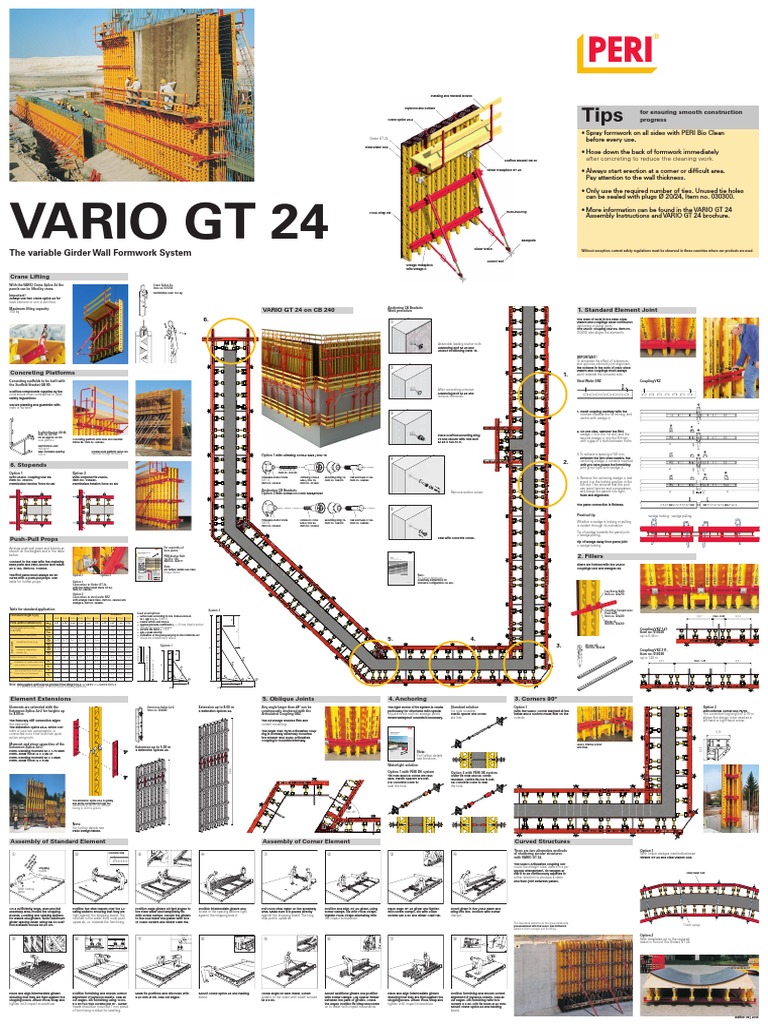 Vario GT 24: The Variable Girder Wall Formwork System | PDF ...