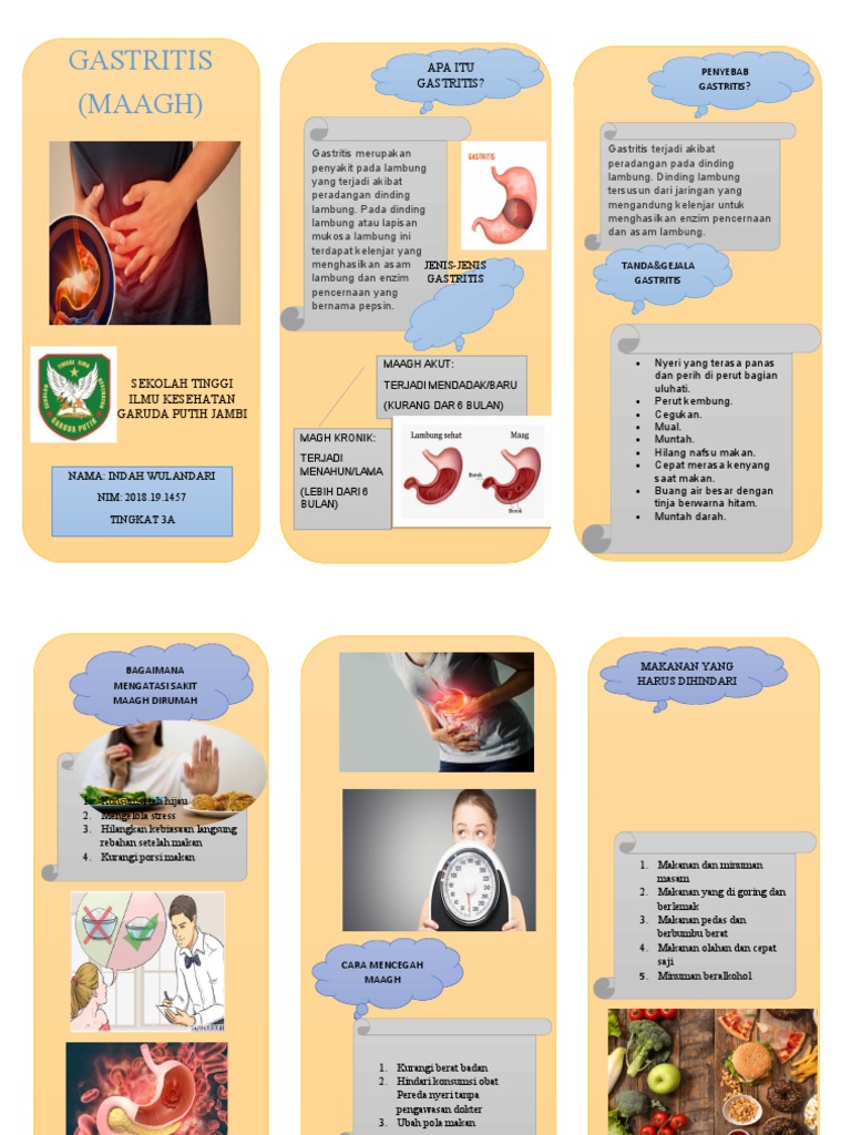 Leaflet Gastritis (Kep - Gerontik) | PDF