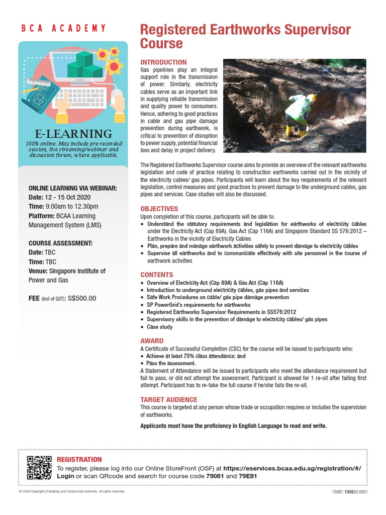 Registered Earthworks Supervisor Course: E-Learning | PDF | Educational ...