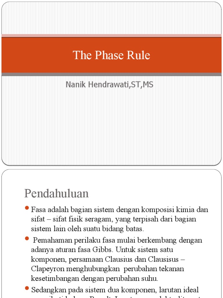 The Phase Rule | PDF
