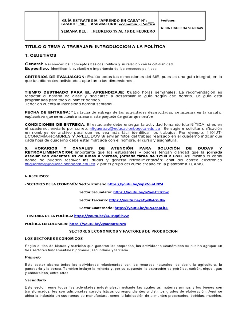 Guia de Aprendizaje Modulo 1 Decimo | PDF | Monopolio | Oferta (economía) Guia de Aprendizaje Modulo 1 Decimo | PDF | Monopolio | Oferta (economía)
