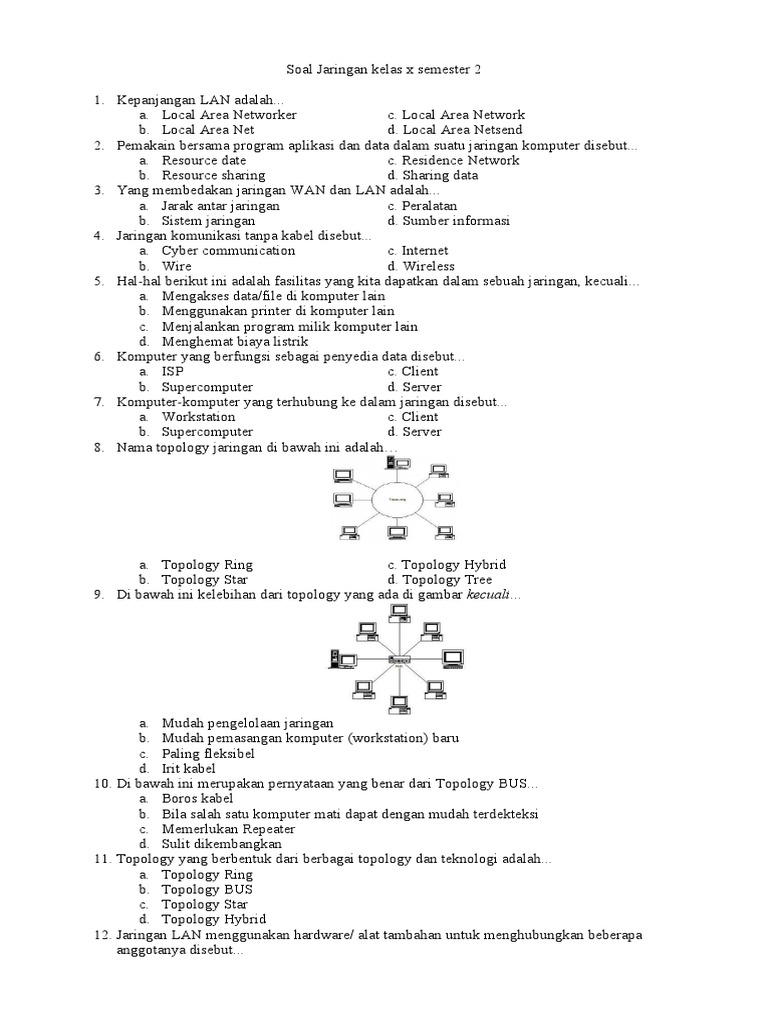Soal Jarkom SMT 2 | PDF