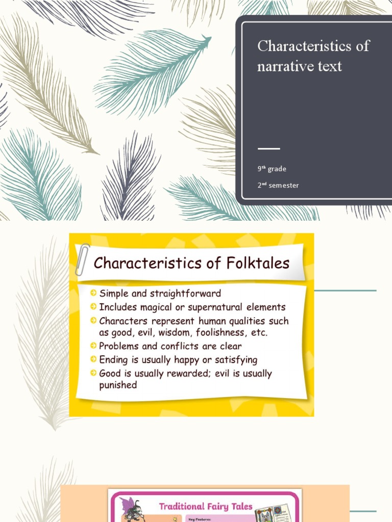 Characteristics of Narrative Text | PDF