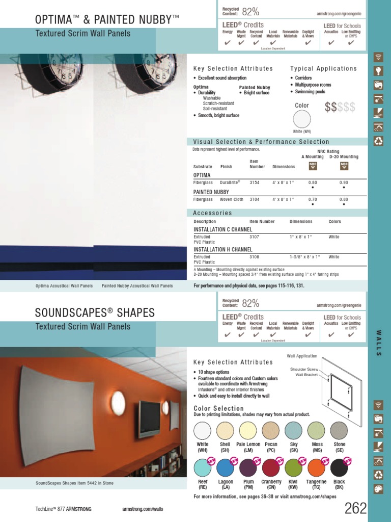 Armstrong - Wall - Optima Wall | PDF | Recycling | Building Engineering