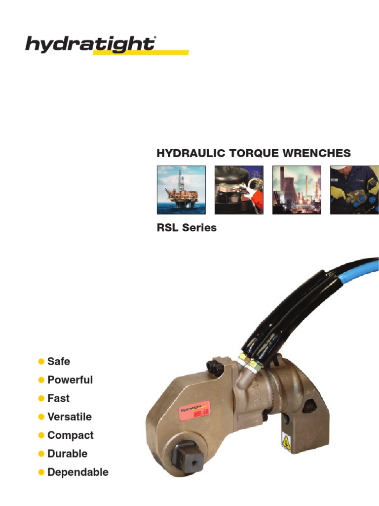 RSL Series Hydraulic Torque Wrenches | PDF | Manufactured Goods ...
