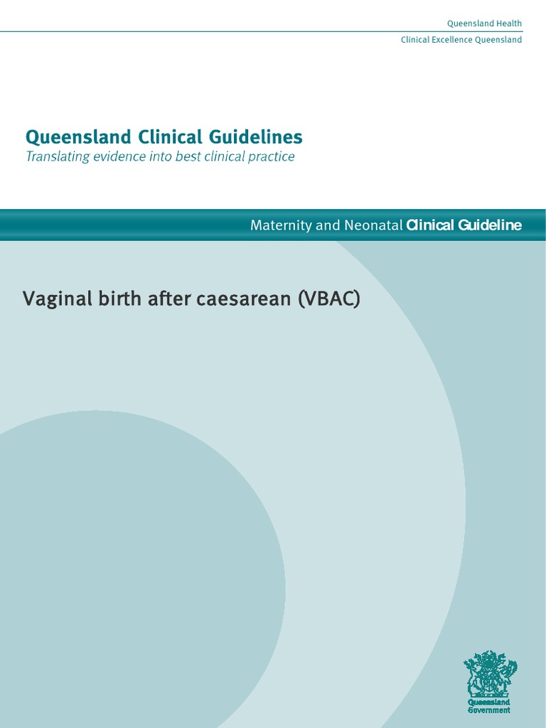 Vaginal Birth After Caesarean (VBAC) : Maternity and Neonatal Clinical ...