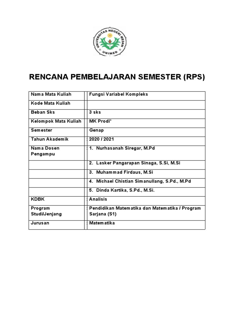 Contoh Rps | PDF